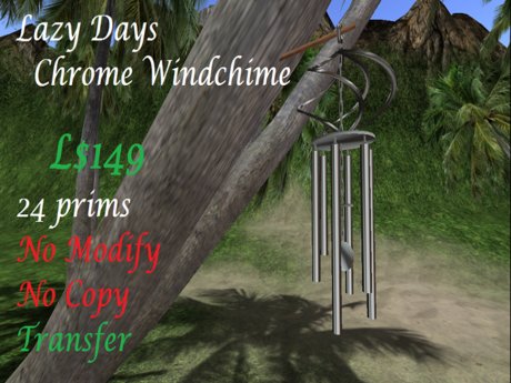 Second Life Marketplace - Lazy Days Chrome Windchime